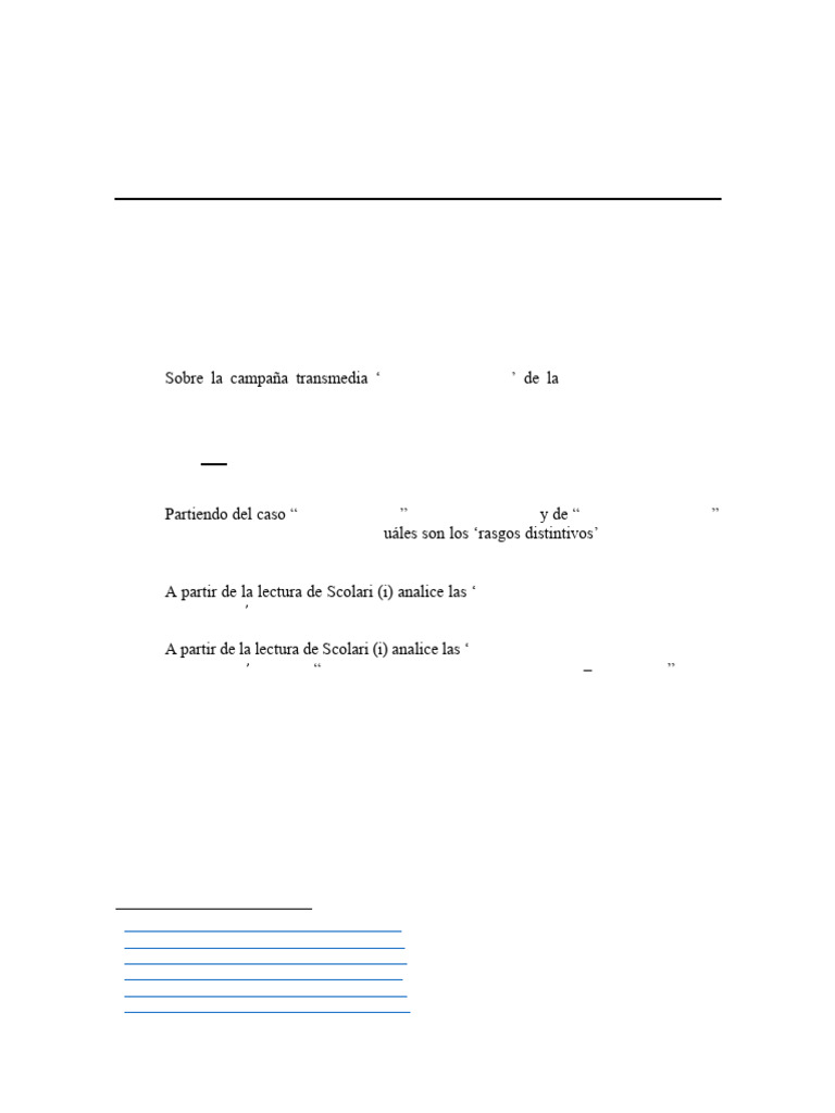 Control de Lectura - Narrativa Transmedia | PDF