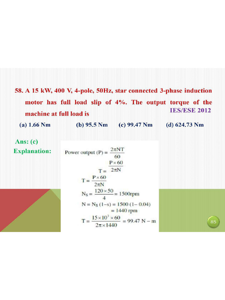 Induction Machine Note - Page-0104-123 | PDF