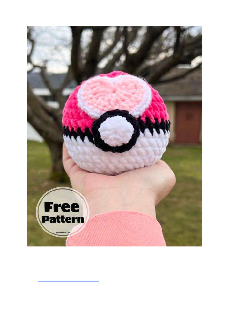 Free Crochet Pokeball Pattern Guide | PDF | Home & Garden