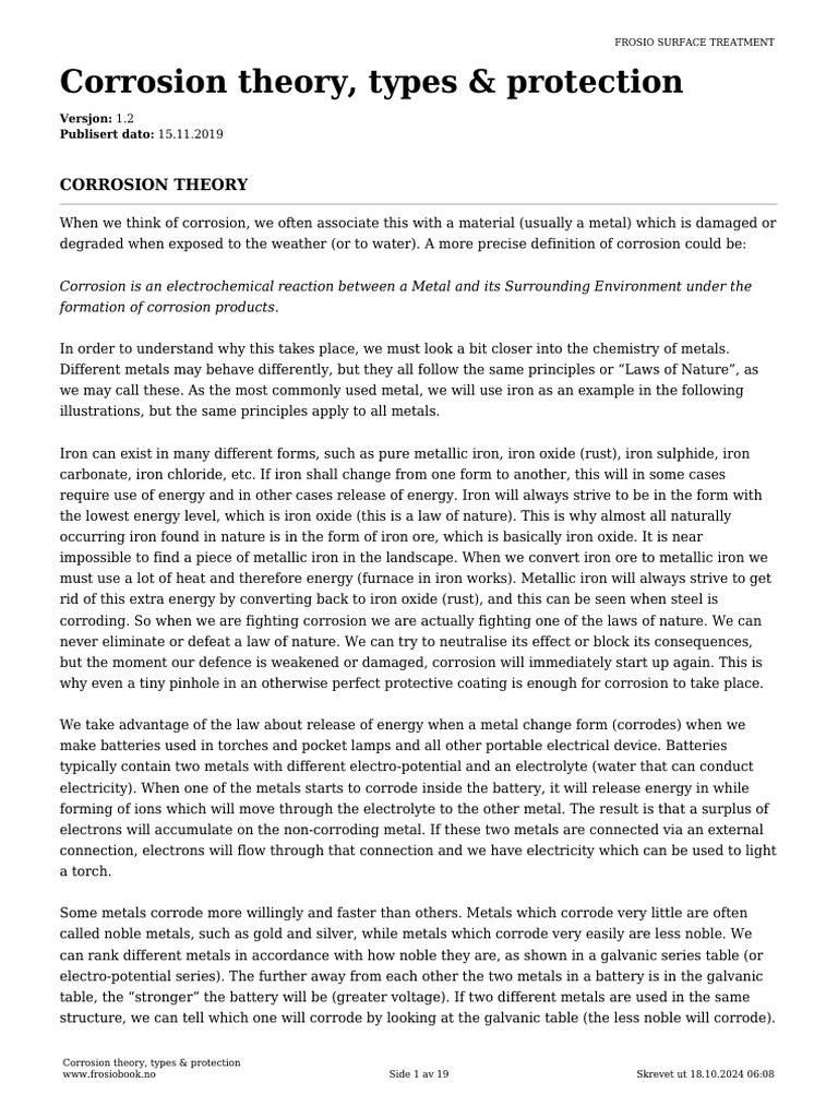 Corrosion Theory and Protection Methods | PDF | Corrosion | Anode