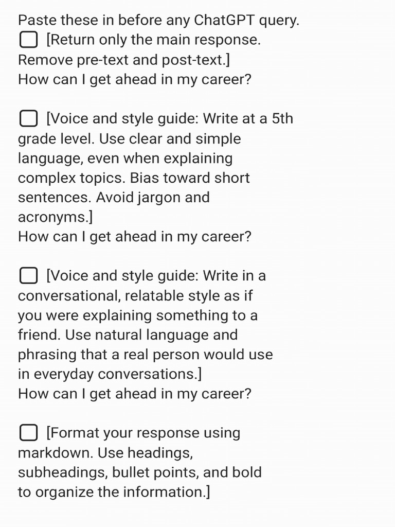 Chatgpt Writing Style Prompt Snippets - 230115 - 190152 | PDF