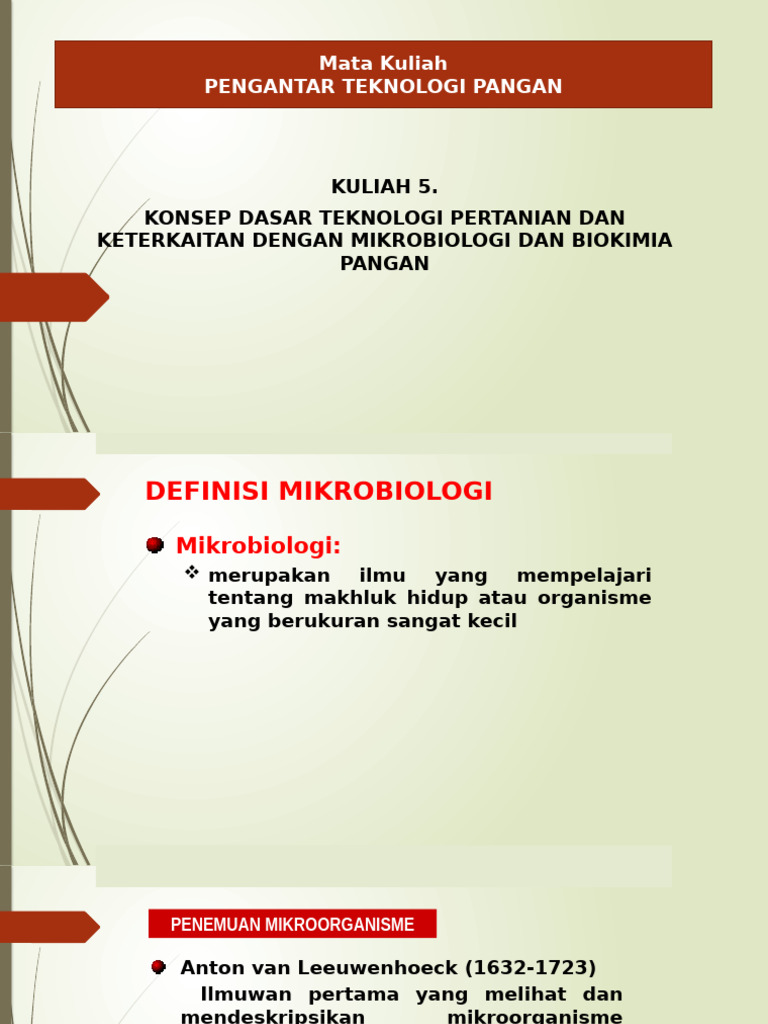 Materi 5. Mikrobiologi Dan Biokim Pangan | PDF