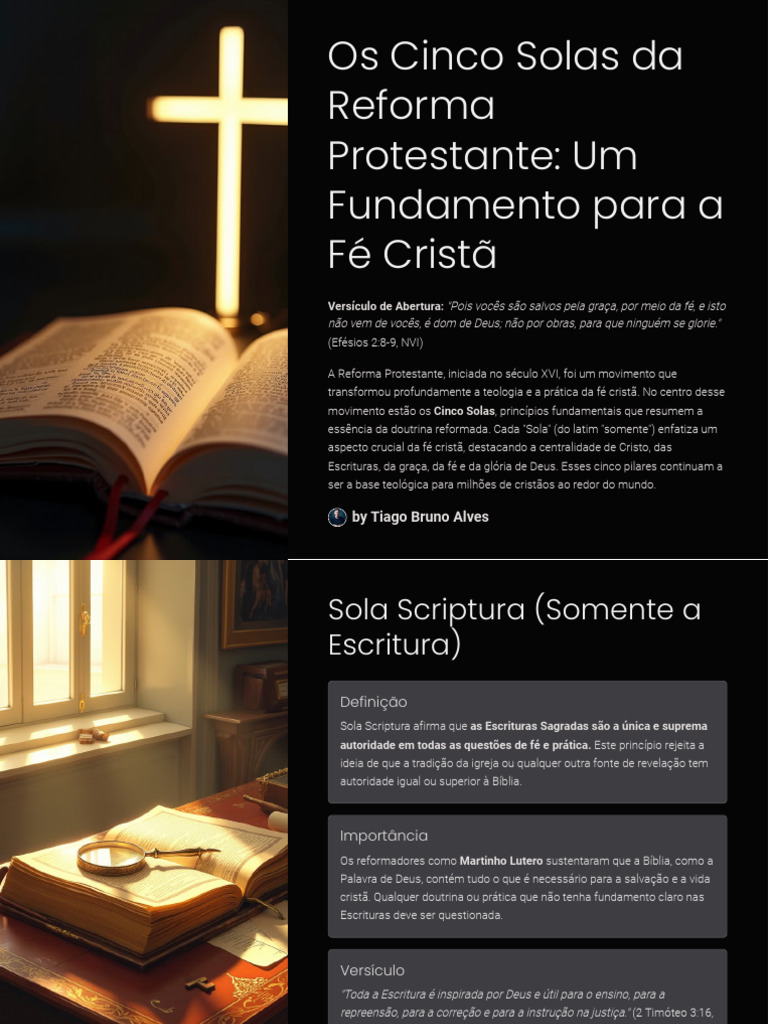 Os Cinco Solas Da Reforma Protestante Um Fundamento para A Fe Crista ...