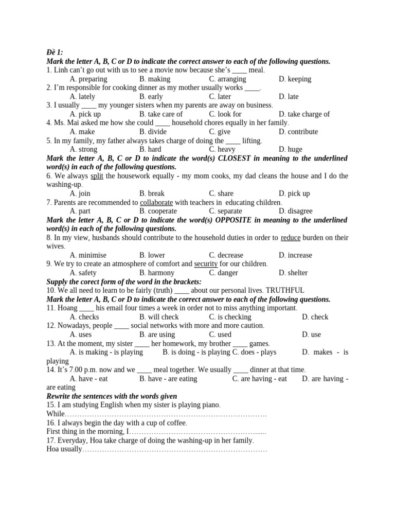 E10-Unit1- KTM | PDF | Family