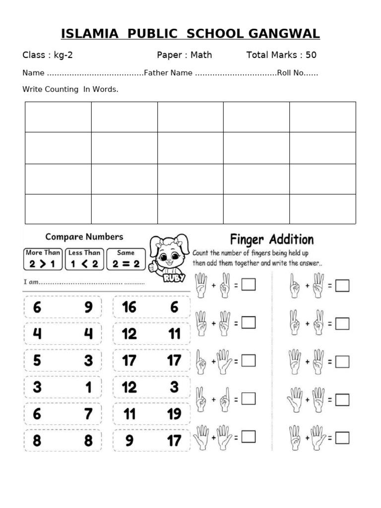 KG 2 Math | PDF