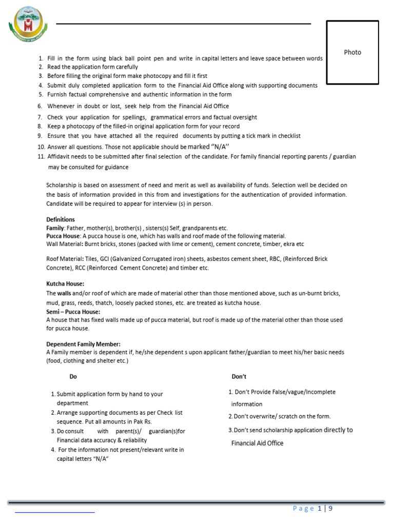 SAFE Scholarship Application Guide 2023-24 | PDF | Expense | Income