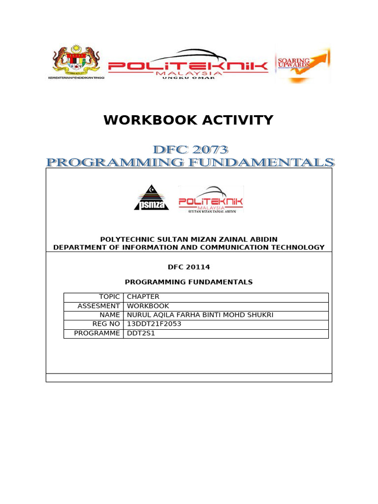 Workbook Activity, 12 | PDF | Integrated Development Environment | C++