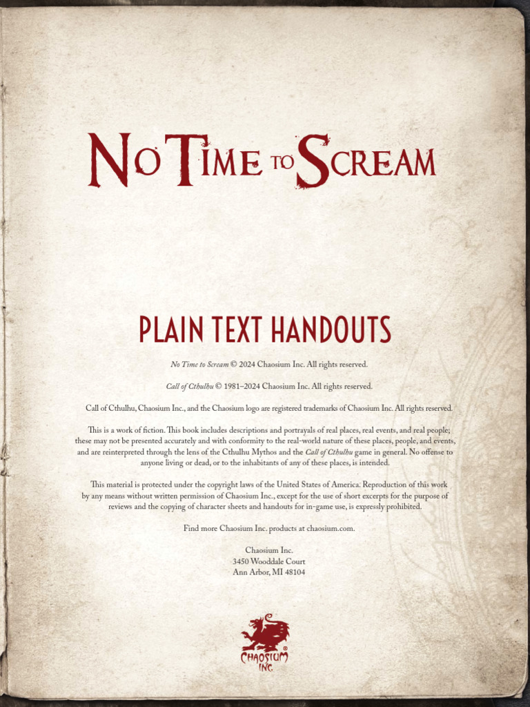 CHA23185 No Time To Scream Plain Text Pack | PDF | Young Adult