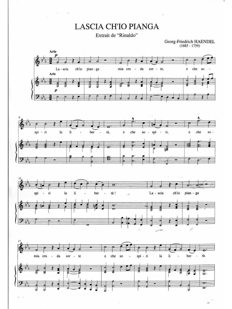 Lascia Chio Pianga (Georg Friedrich HAENDEL) | PDF