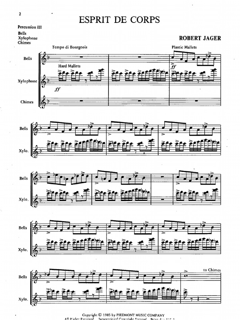 Jager - Spirit Da Corps - Percussion 3 | PDF | Musical Instruments ...