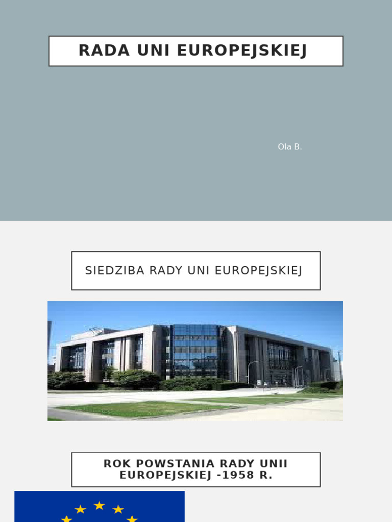 Rada Uni Europejskiej: Ola B | PDF
