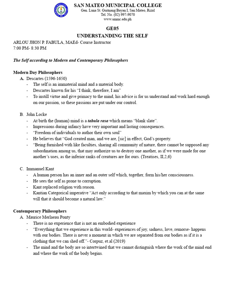 GE05-Week-3-4 | PDF | Mind | Rationality