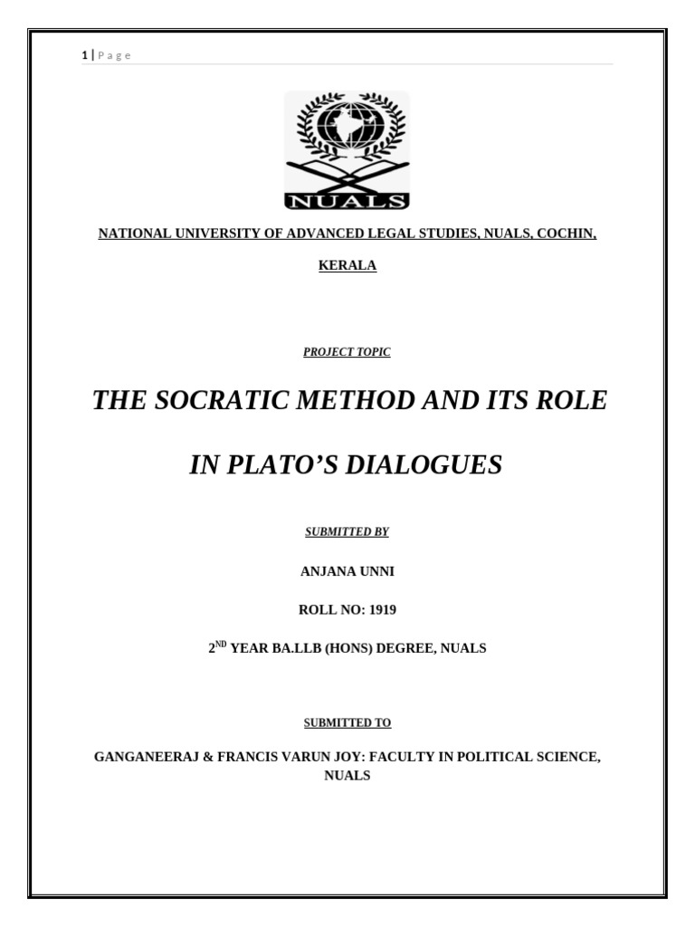 Plato's Socratic Method | PDF | Socrates | Plato