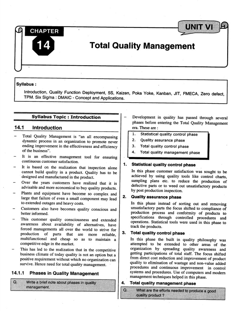 Imqc Unit-5 TQM | PDF