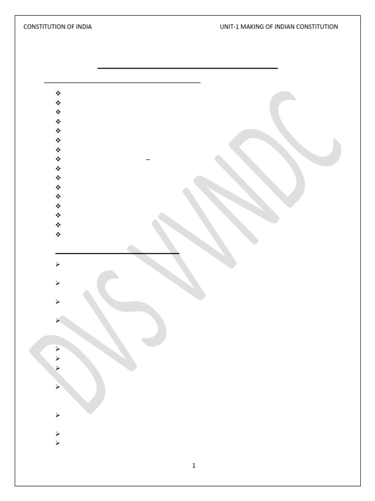 UNIT-1 Constitution of India | PDF | Habeas Corpus | Constitution
