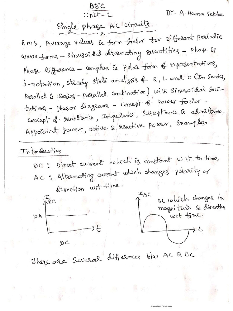 Module2 (AC Circuits) | PDF