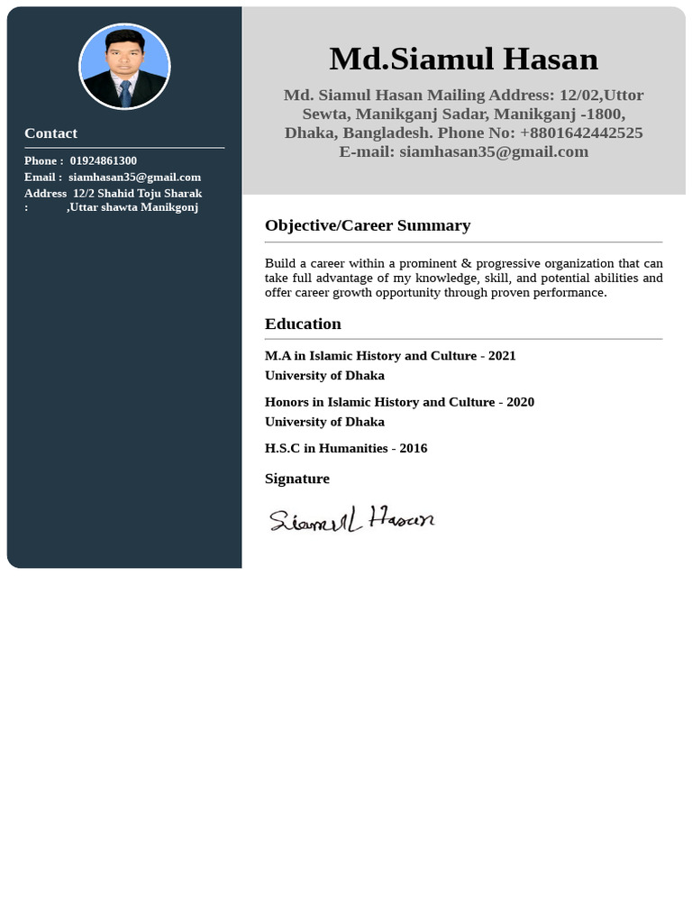 MD - Siamul Hasan | PDF