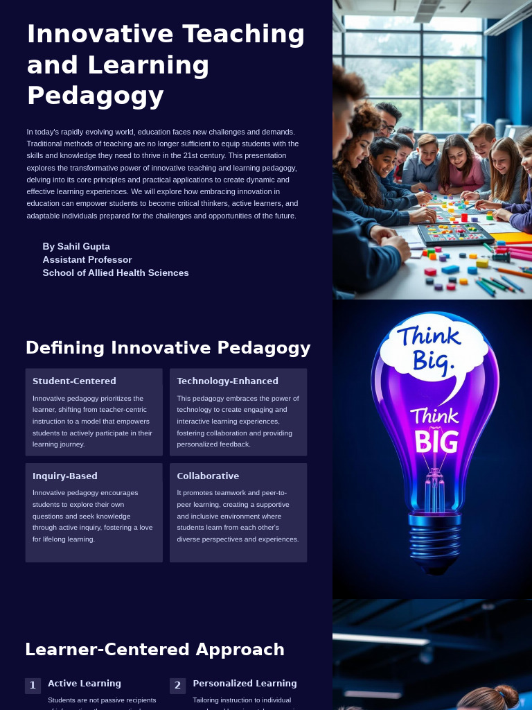 Innovative Teaching Pedagogy Guide | PDF | Learning | Pedagogy