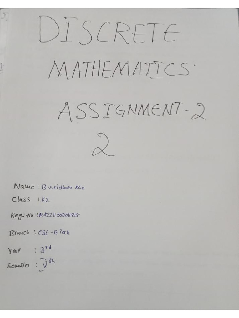 Maths Assignment2 | PDF