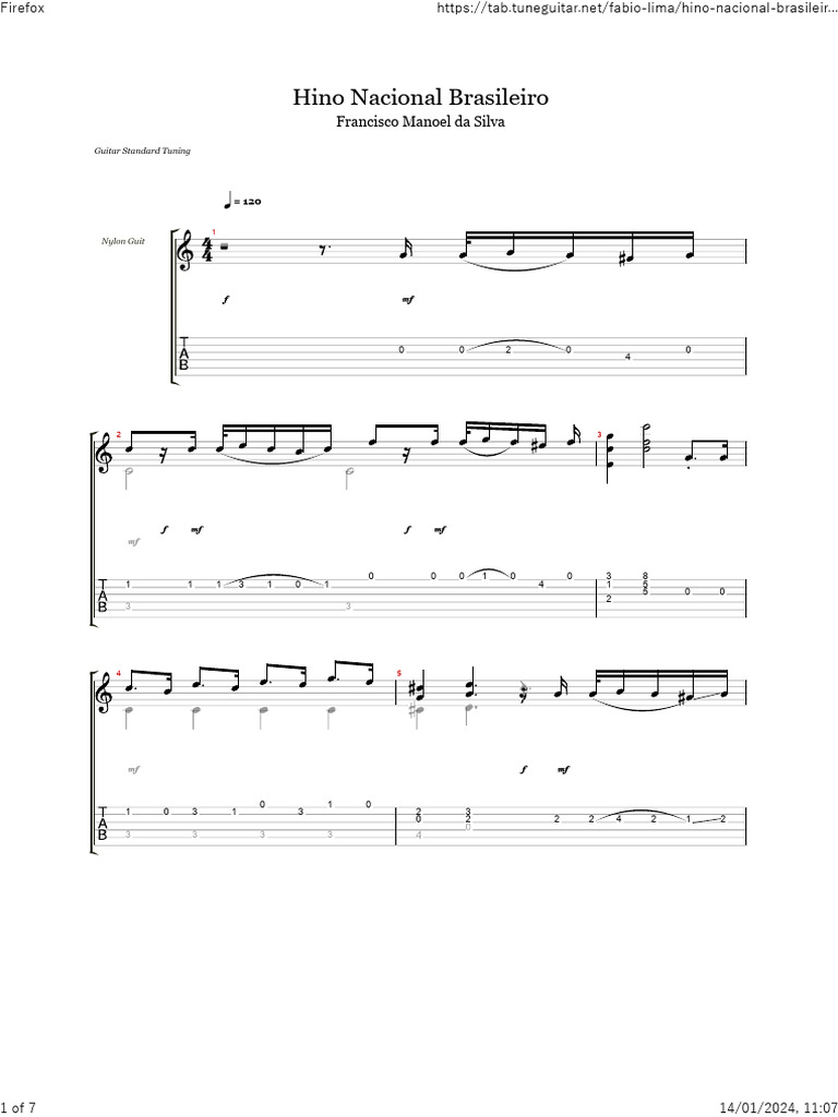 Hino Nacional | PDF | Necked Lutes | Irish Musical Instruments