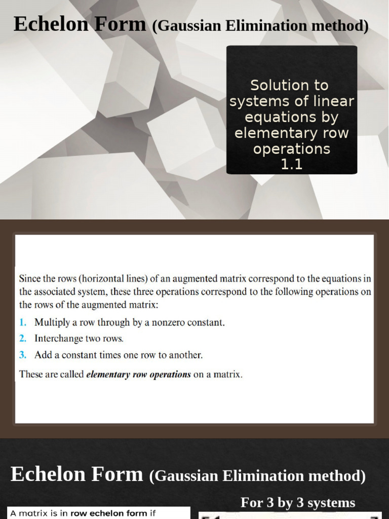 L3 Gaussian Elimination Square Matrices 19092024 102454am | PDF