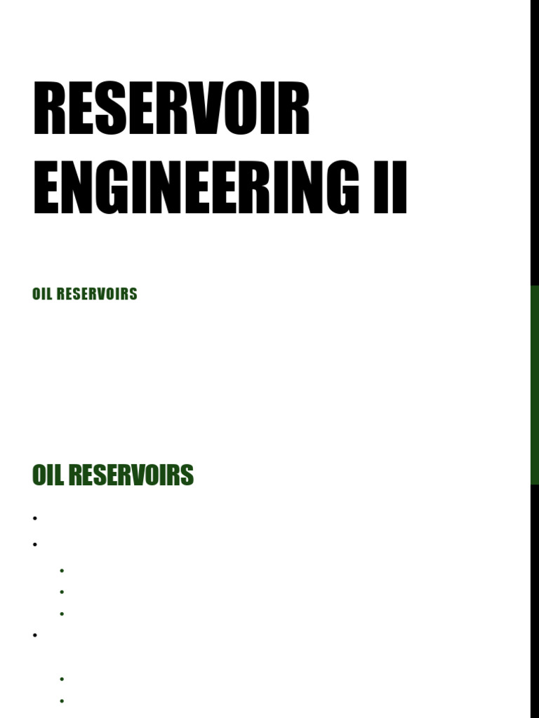 Oil Reservoir Engineering Calculations | PDF | Home & Garden | Science ...