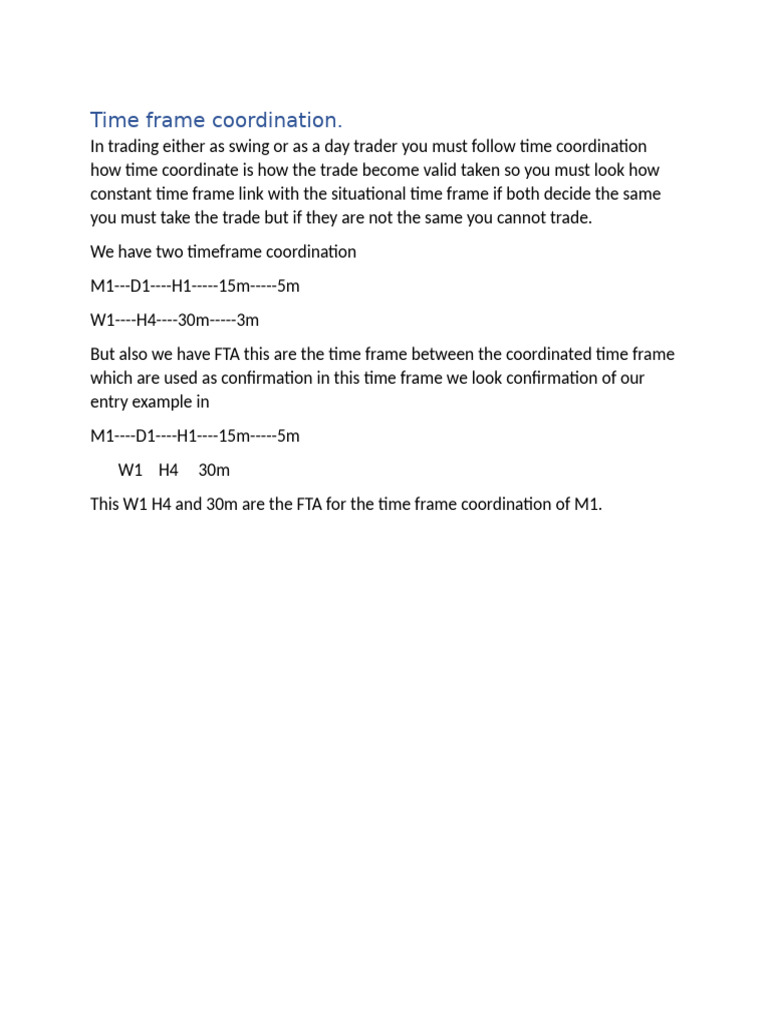 Time Frame Coordination in Trading | PDF | Finance & Money Management