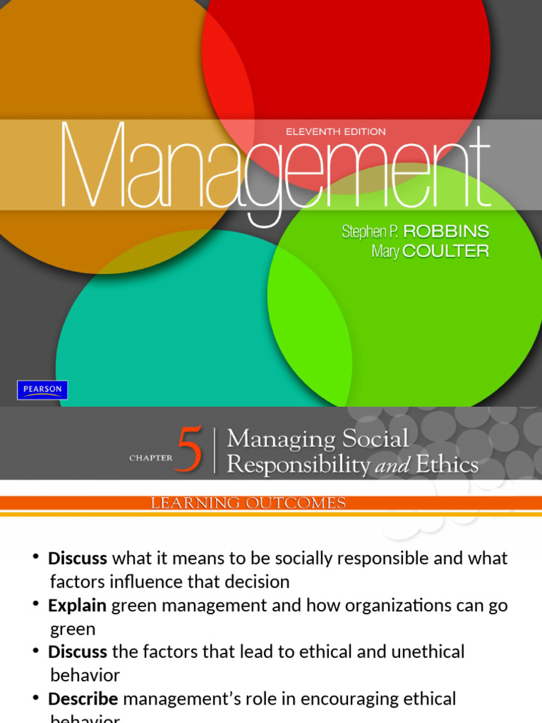 5 - Robbins - Managing Social Responsibility and Ethics | PDF | Profit ...