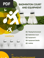 Badminton Equipment and Court Layout | PDF | Materials | Sports