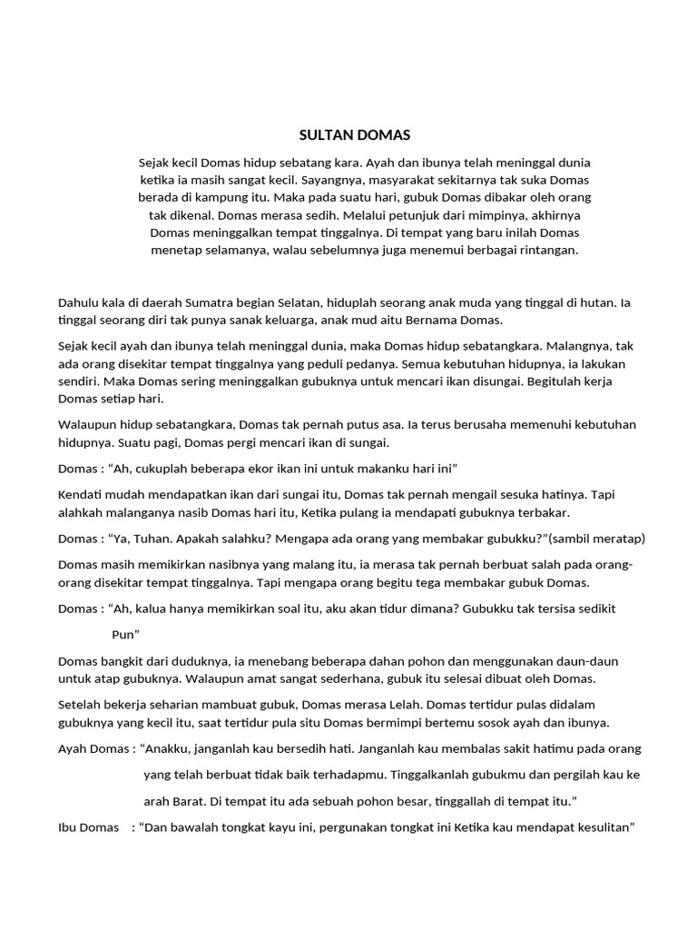 Sultan Domas | PDF
