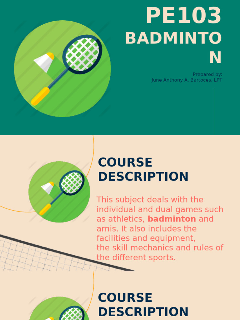 LESSON 1 Badminton Definition | PDF | Athletic Sports | Sports