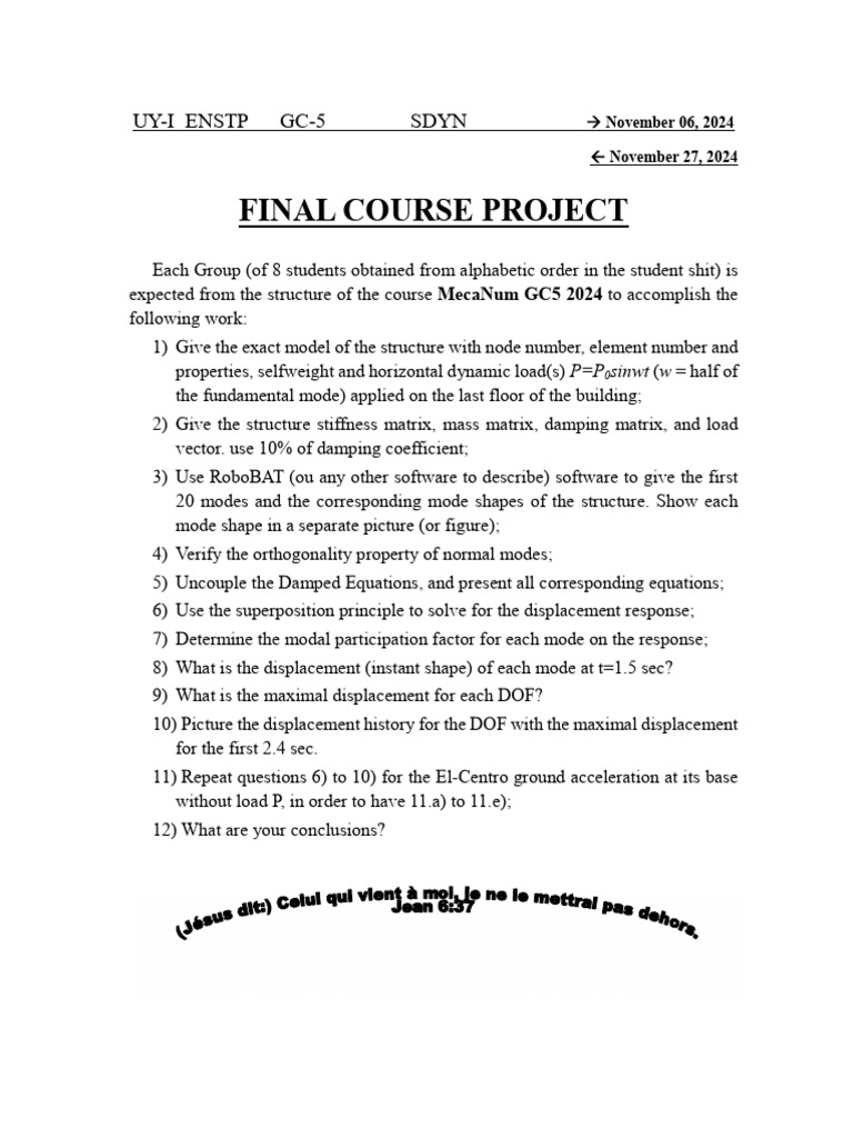 ENSTP GC5 SDYN Final Project Nov 2024 | PDF