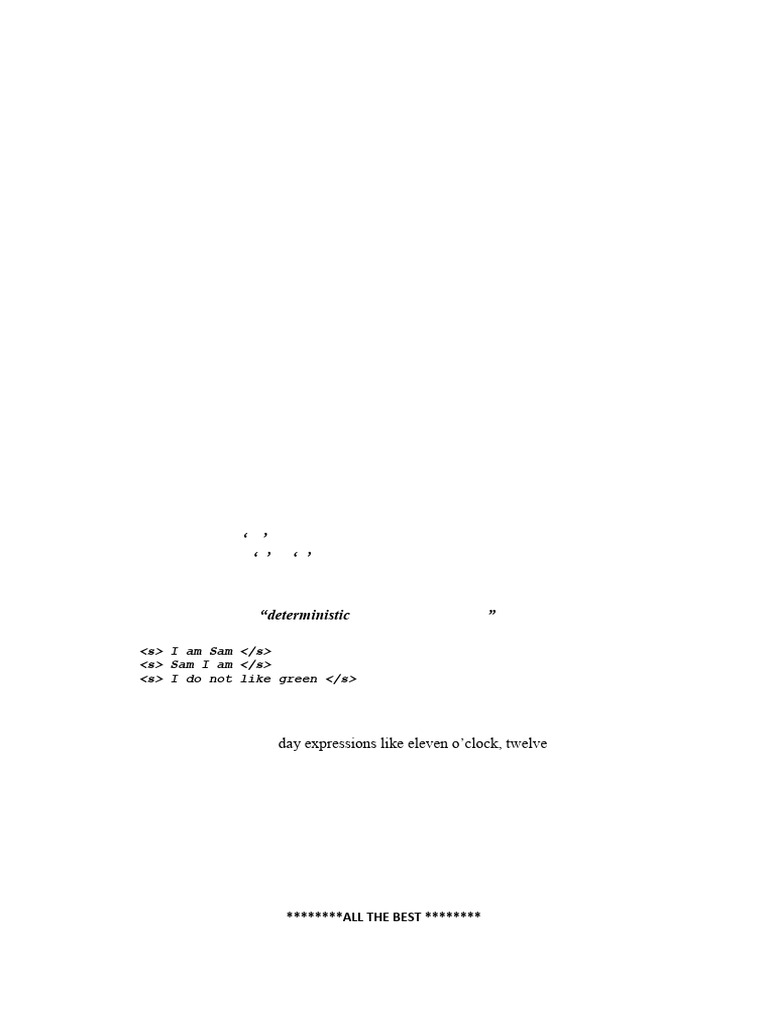 NLP Test Questions and Guidelines | PDF