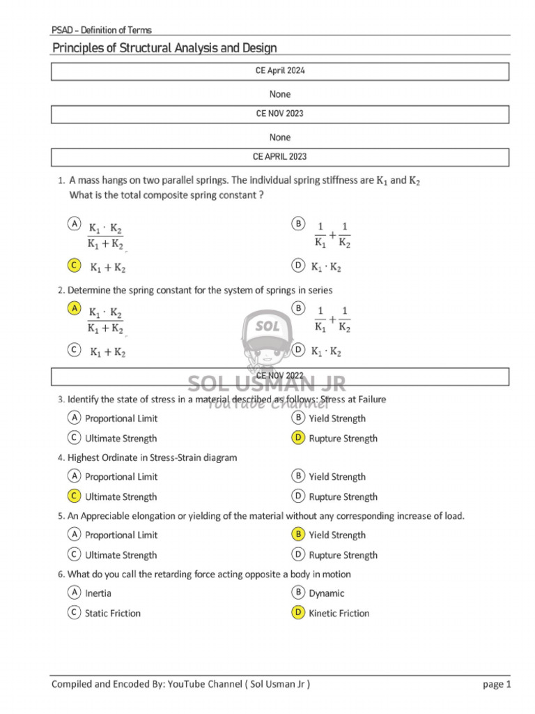 Sol Usman PSAD Terms | PDF