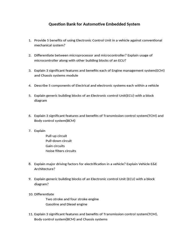 Question Bank | PDF | Software Development Process | Microcontroller