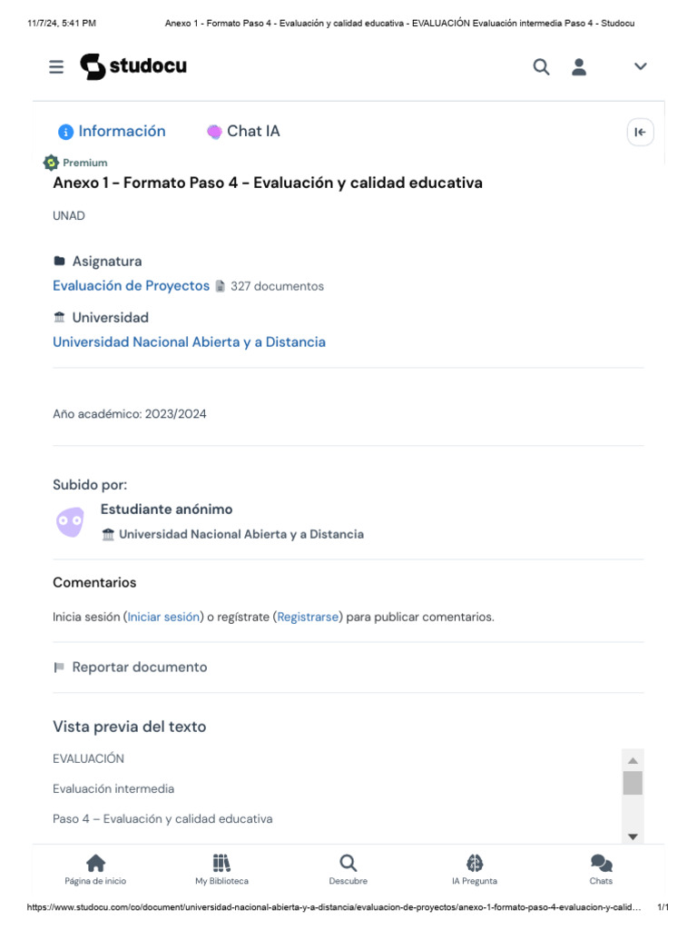 Formato Evaluación Calidad Educativa | PDF