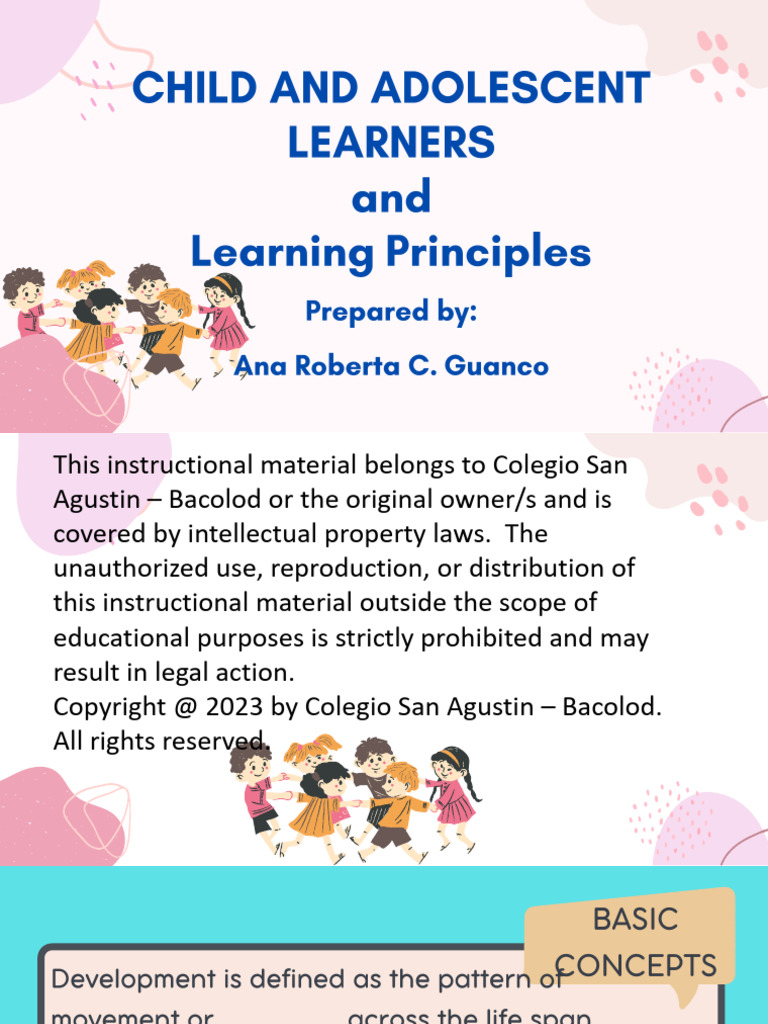Child and Adolescent Learners and Learning Principles | PDF | Wellness