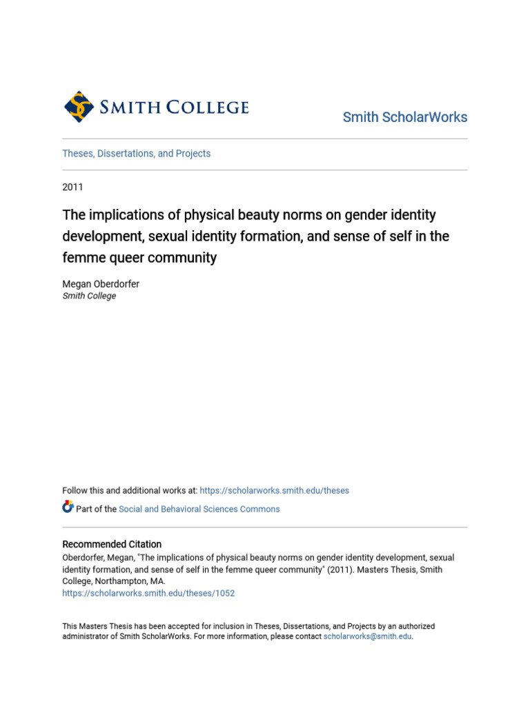 The Implications of Physical Beauty Norms On Gender Identity Deve | PDF ...