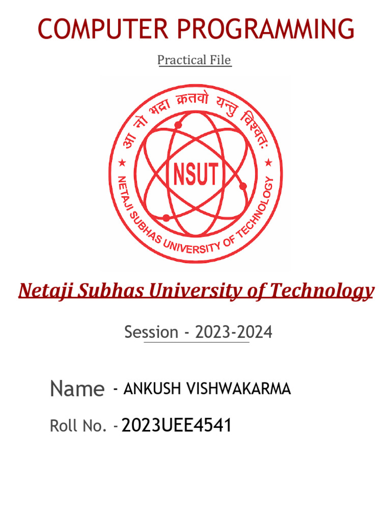 Ankush 4541 CP Practical File | PDF | Python (Programming Language) | Numbers