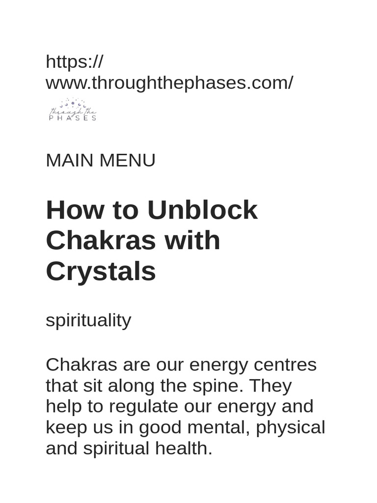 Crystals Chakras Basics | PDF | Chakra