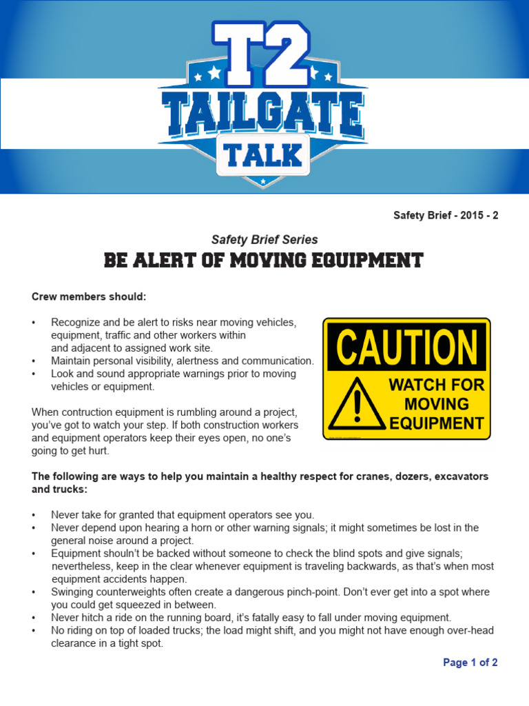 Be Alert of Moving Equipment | PDF | Truck | Transport