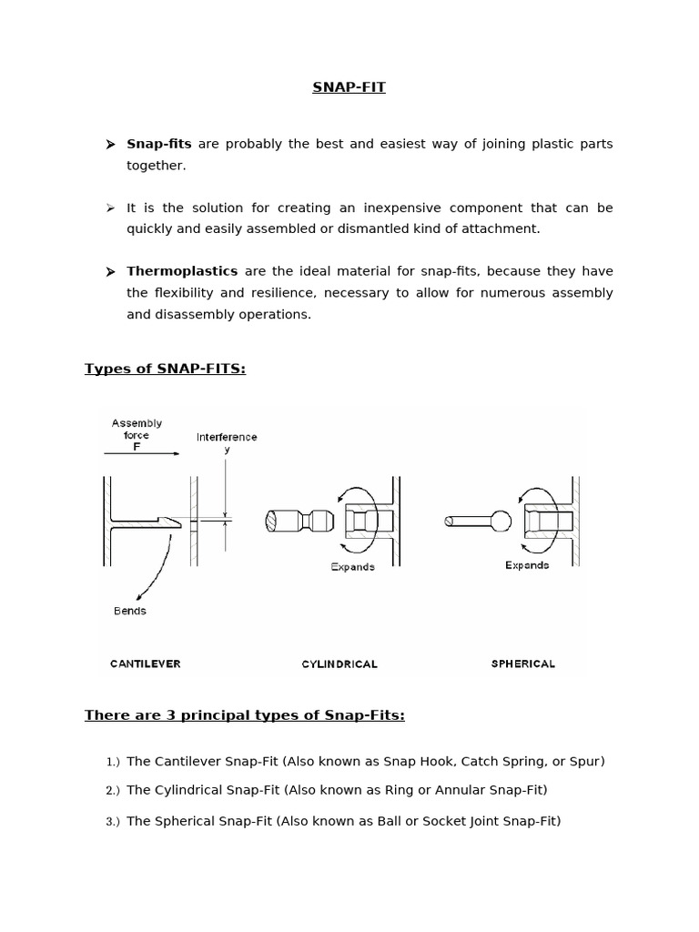 Snap Fit | PDF | Mechanical Engineering