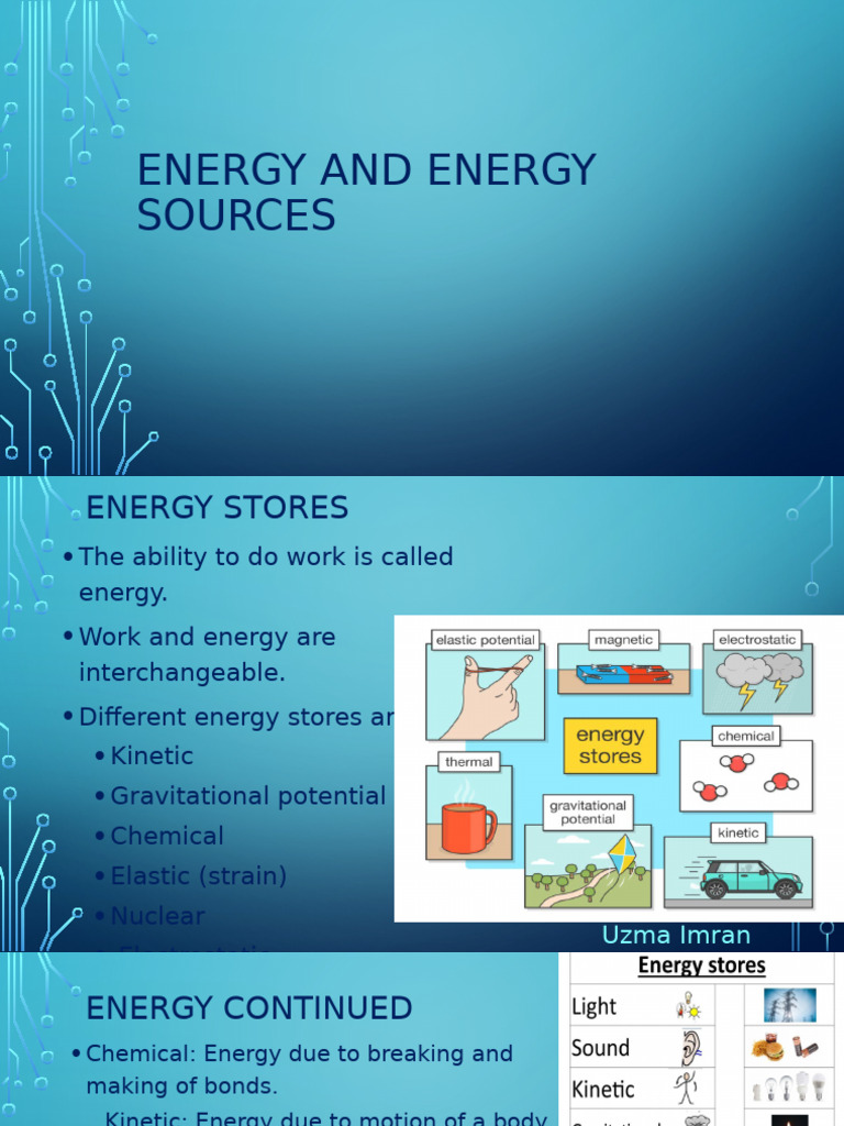 Understanding Energy Sources and Transfers | PDF | Energy Development ...