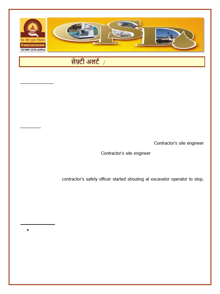 Safety Alert - Laying of Hume Pipe | PDF | Technology & Engineering