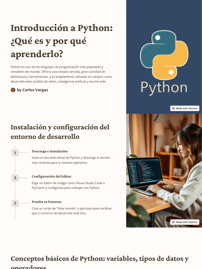 Introduccion A Python Que Es y Por Que Aprenderlo | PDF | Python (lenguaje de programación ...