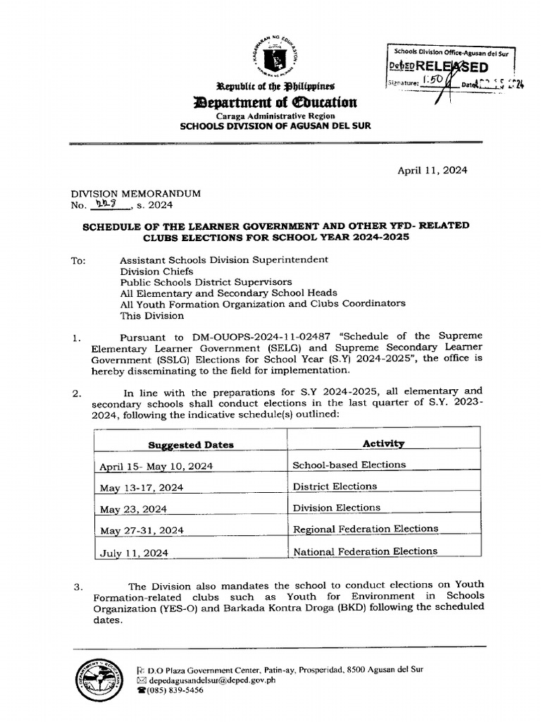 DM No 228 S 2024 | PDF