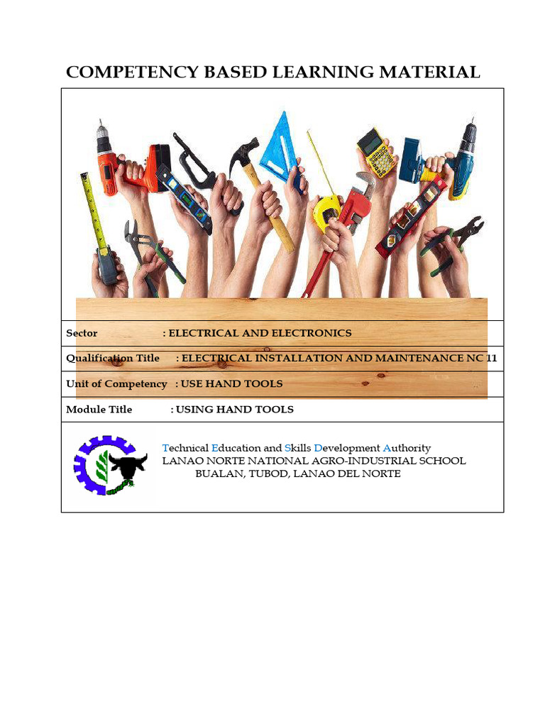 Electrical Hand Tools Training Guide | PDF | Tools | Personal ...