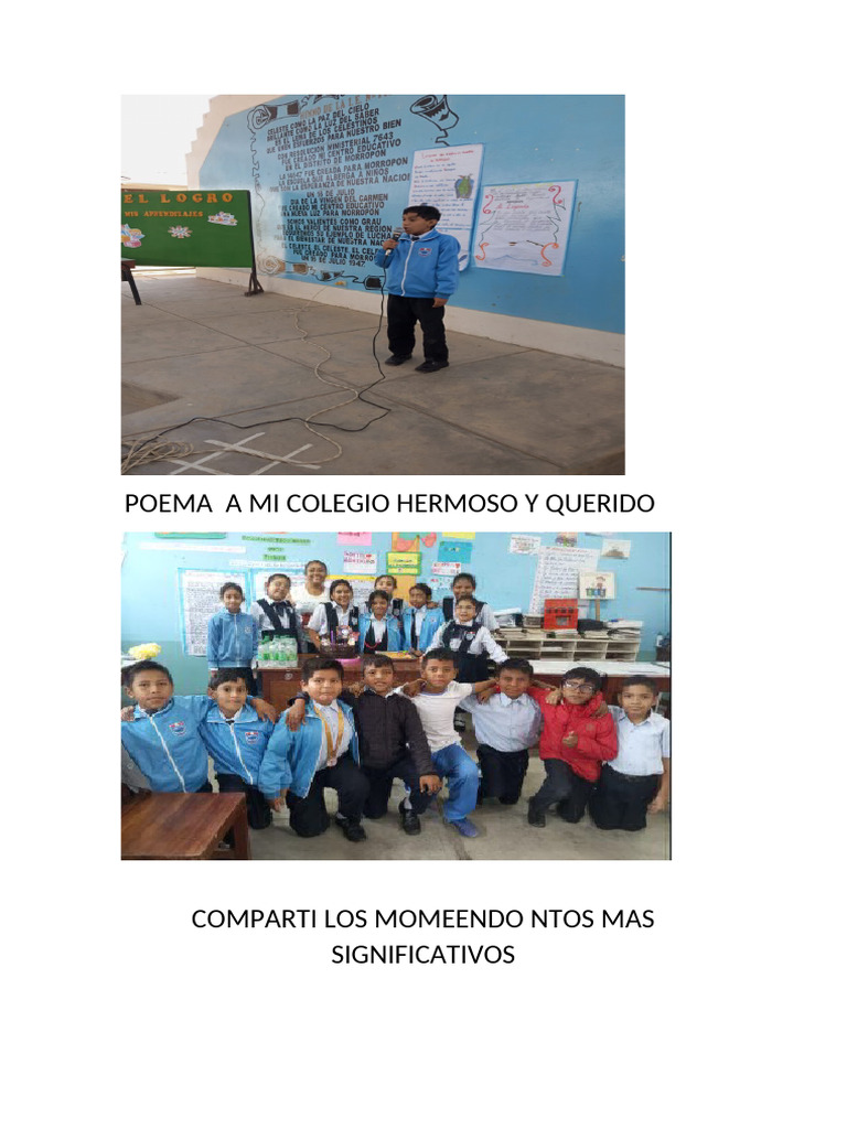 Poema A Mi Colegio Hermoso y Querido | PDF