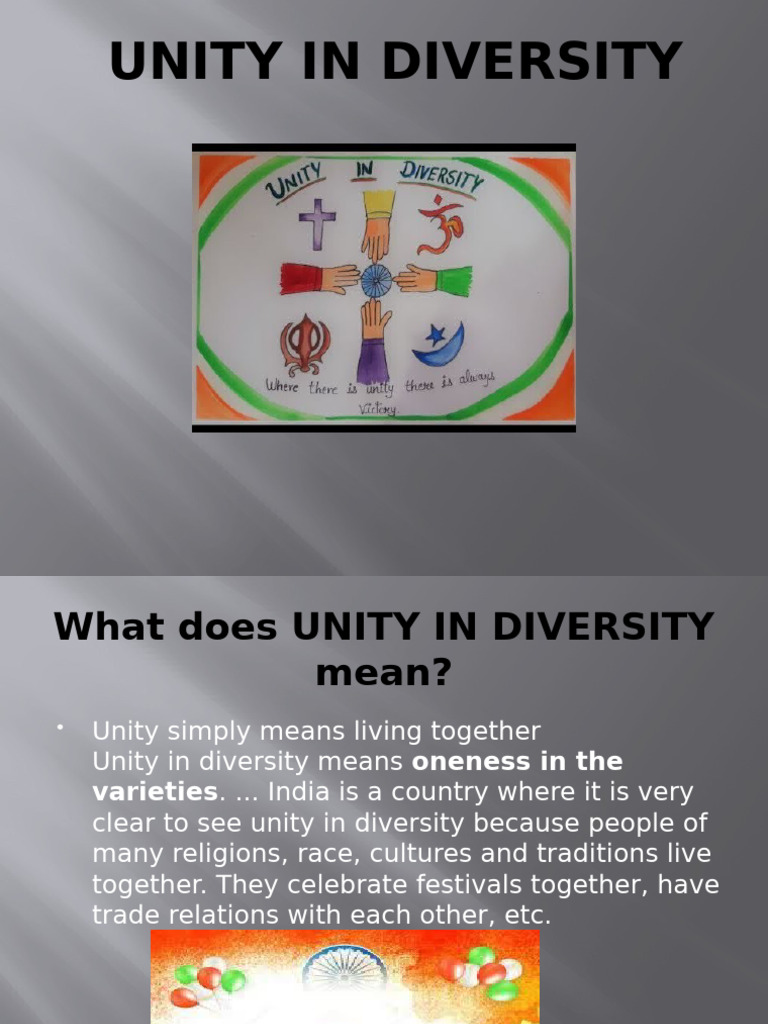 Unity in Diversity Presentation | PDF | South Asia