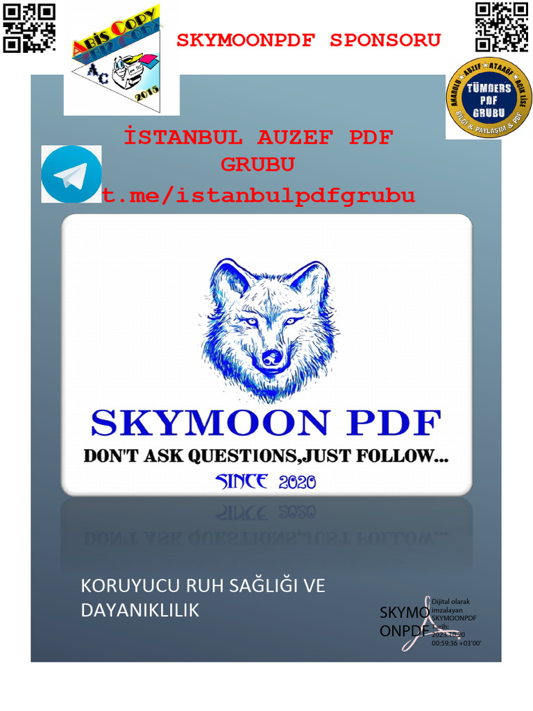 Auzef Koruyucu Ruh Sağliği Ve Dayaniklilik Vi̇ze&fi̇ 241102 165305 | PDF